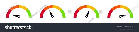 Colorful Set Icons Speedometer Arrow Dashboard Stock Vector Royalty Free 2231732951 Shutterstock