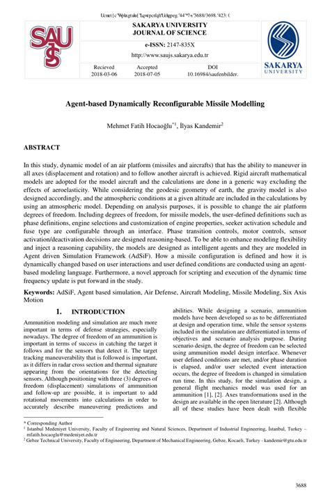 pdf agent based dynamically reconfigurable missile modelling