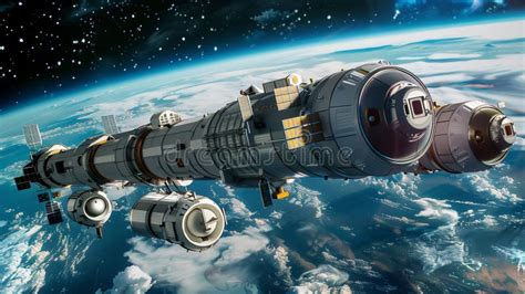 A Spacecraft Engages In Asteroid Excavation And Regolith Extraction