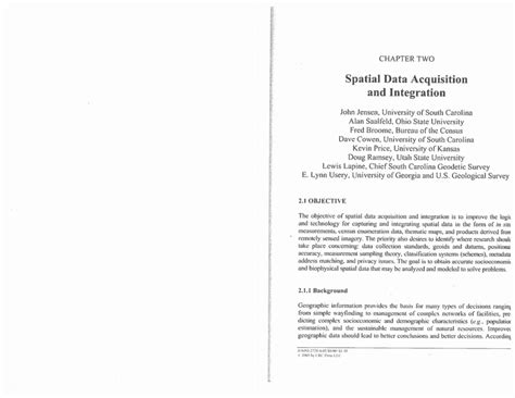 Pdf Spatial Data Acquisition And Integration