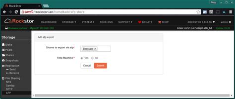Apple Filing Protocol AFP Rockstor Documentation