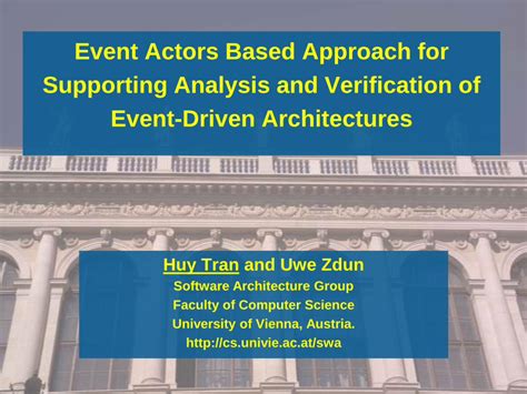 Pdf Edoc 2013 Event Actors Based Approach For Supporting Analysis