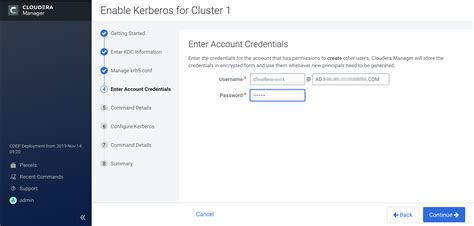 step 3 enable kerberos using the wizard