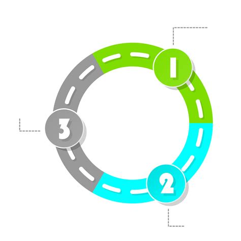 Road Way Infographic Circle Of 3 Steps And Business Icons For Finance