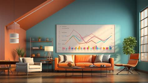 Premium Photo Financial Charts In A Clean Background