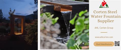 Garden Water Fountain In Corten Steel