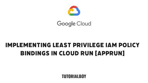 Implementing Least Privilege Iam Policy Bindings In Cloud Run Apprun Level 1