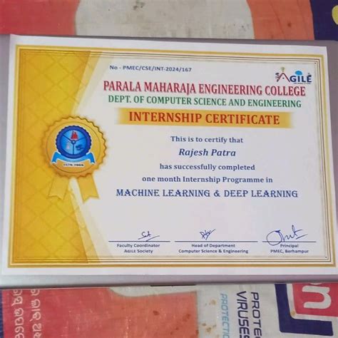 Rajesh Patra On Linkedin Machinelearning Deeplearning Ai Nlp Internship Teamwork Achievement