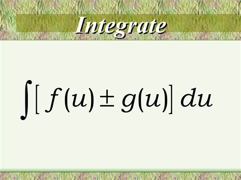 Integral Rules Ppt