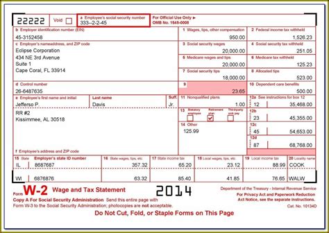 Form W2c Fillable Printable Forms Free Online