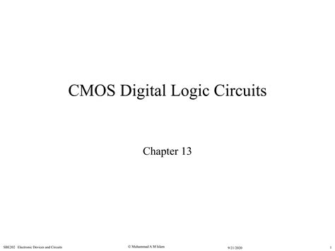 A Sedra Ch Cmos Digital Logic Circuits PPSX Physics Science