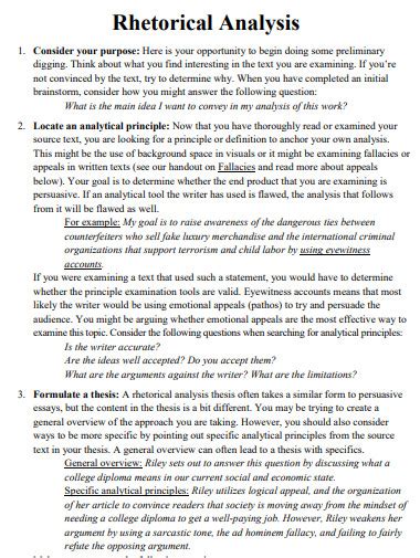 FREE 10 Rhetorical Analysis Samples In PDF