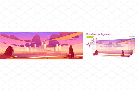 Parallax Background With River And MasterBundles