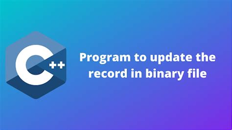 c program to update the record in binary mode programmingoneonone