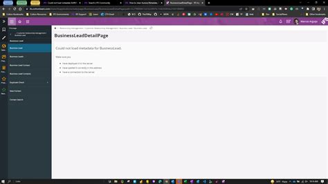 Could Not Load Metadata For Application Screen IFS Community