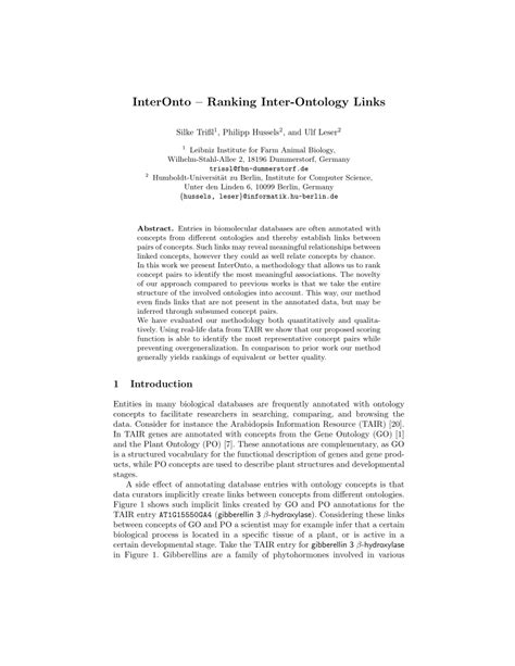Pdf Interonto Ranking Inter Ontology Links