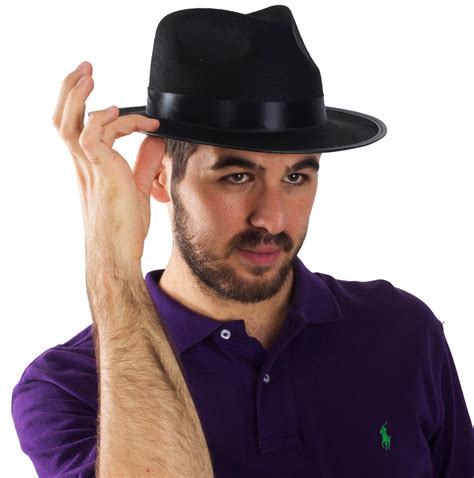 Black Fedora Party Hats Clearance