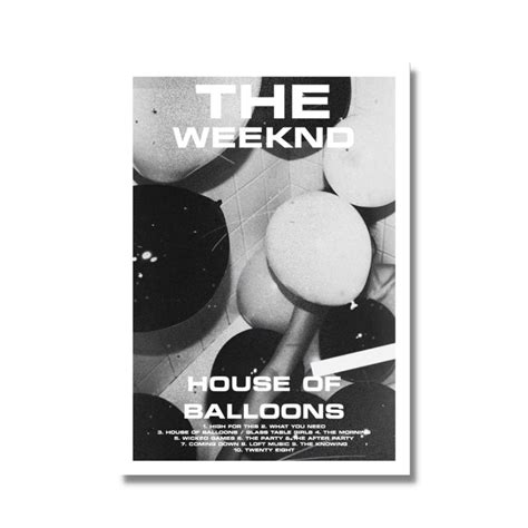 House Of Balloons The Weeknd Print Limitless Together Online