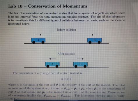 Solved Lab 10 Conservation Of Momentum The Law Of