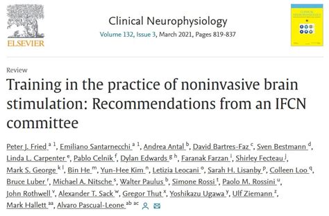 Training In The Practice Of Noninvasive Brain Stimulation