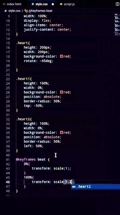 Making Heart💜 Html With Css Animation Htmlshorts Html Css Trending Shorts Trending Youtube