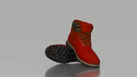 빨간 부츠 3d 모델 14 Obj Free3d