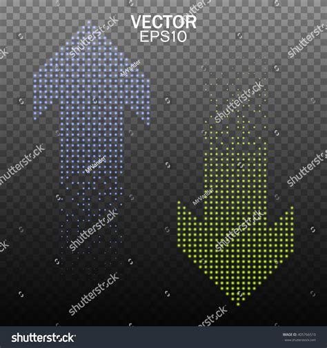 Vector Halftone Arrows On Transparent Background Stock Vector Royalty Free 405766510