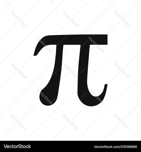 Pi Icon Isolated On White Background Royalty Free Vector