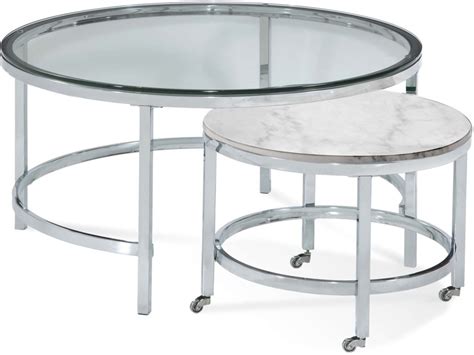 Bassett Mirror Company Jadyn Round Nesting Cocktail Table Furniture Living Room Tables