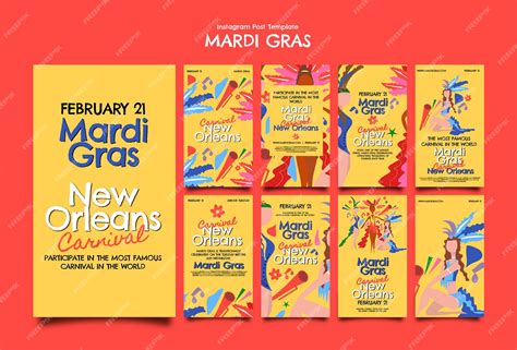 Free Psd Mardi Gras Template Design