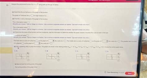 Solved Analye The Polynomal Function F 0 Xx3 Usieg Parts Chegg Com