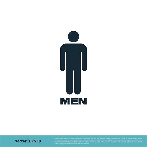 Premium Vector Wc Gender Sign Men Icon Vector Logo Template Illustration Design Vector Eps 10