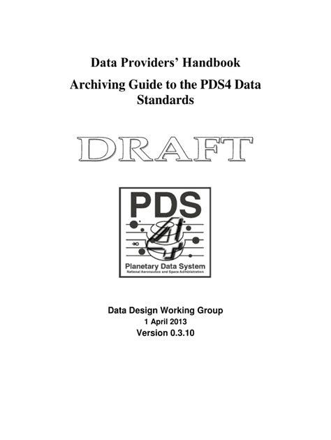 Data Providers Handbook The Planetary Data System Nasa Pds Nasa Fill Out And Sign Online