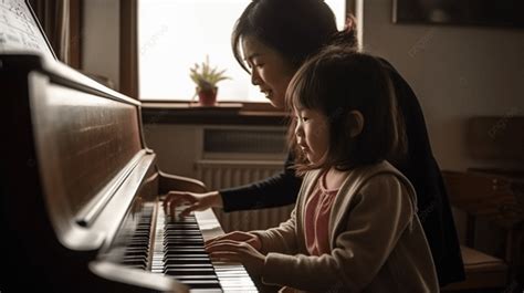 어머니와 그녀의 딸이 피아노를 연주 피아노를 치는 보육교사와 노래하는 유치원생 고화질 사진 사진 악기 배경 일러스트 및 사진 무료 다운로드 Pngtree