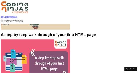 Blog Walk Through Your First Html Page Codesandbox