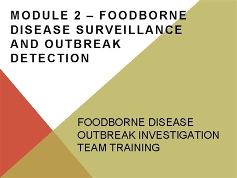 Module 2 Foodborne Disease Surveillance And Outbreak Detection