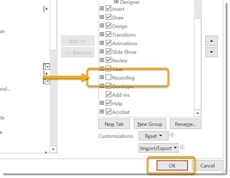 PowerPoint Secret Recording Tab Office Bytes