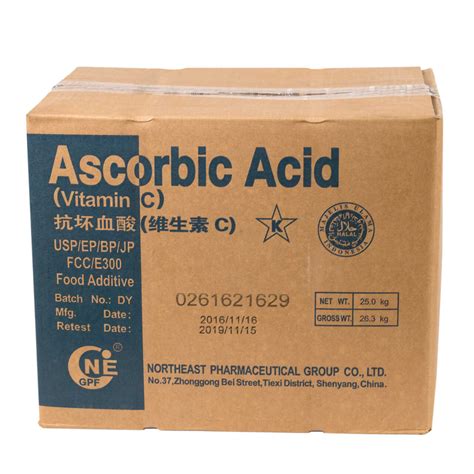 Ascorbic Acid Vitamin C Powder Bulk 50lbs Carton For Sale