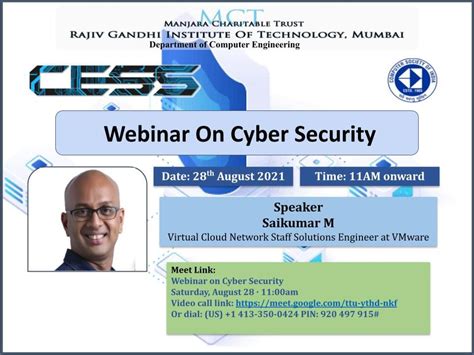 Rgit Cess Cess Presents 🖥️ Webinar On Cyber Security 🖥️ 🔐 What