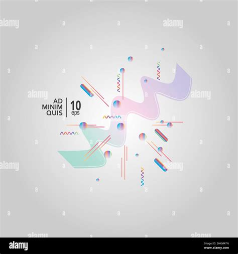 Rounded Shapes Geometric Background With Gradient Composition On