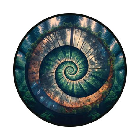 Forest Fibonacci Style Rainbow Colourful Nature Fibonacci T Shirt