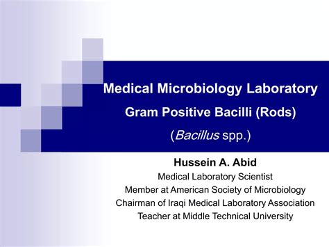Medical Microbiology Laboratory Bacillus Spp Pdf