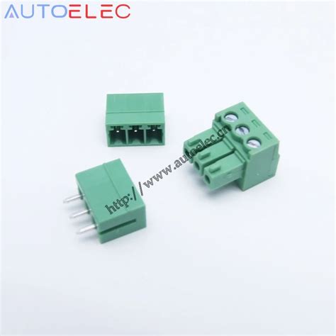 Sets PCB Pluggable Terminal Blocks Connector Pitch Mm Pin Plug In Straight Pin Male And