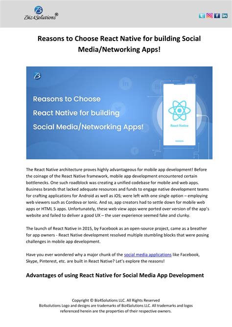 Ppt Reasons To Choose React Native For Building Social Media