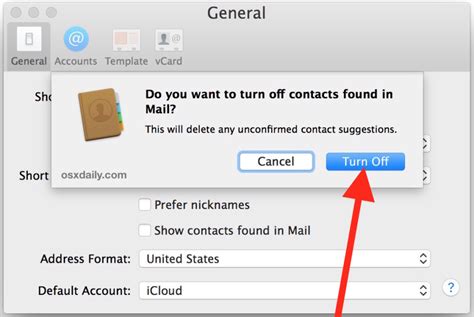 How To Turn Off Contacts Found In Mail From Mac Os X