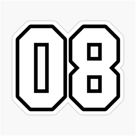 Jersey Number 08 Sticker For Sale By Bellacommorato Redbubble