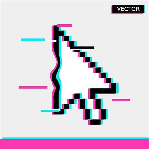 Premium Vector White Arrow Pixel Cursor Icon Sign Vector Illustration