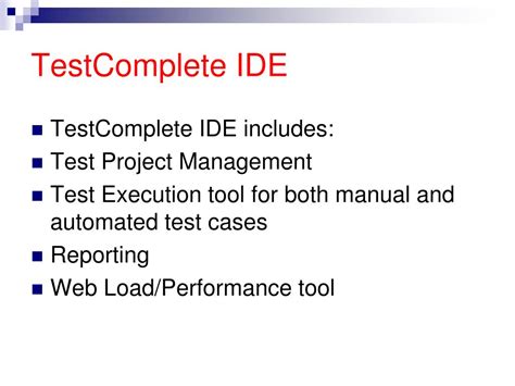 Ppt Testing With Testcomplete Powerpoint Presentation Free Download Id1269724