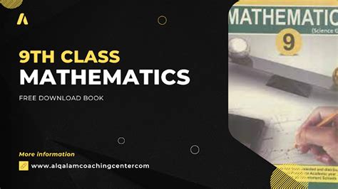 9th Class Math Eng Book Punjab Textbook Board