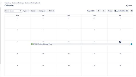 Calendar View Not Showing Issues